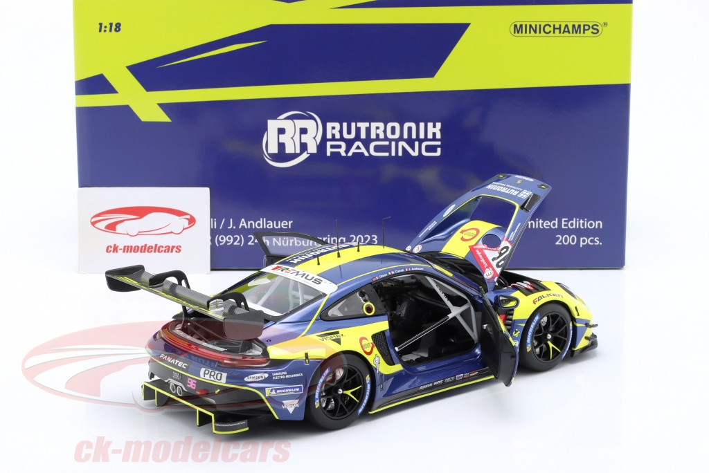Minichamps 1:18 Porsche 911 GT3 R #96 5to 24h Nürburgring 2023 Rutronik ...