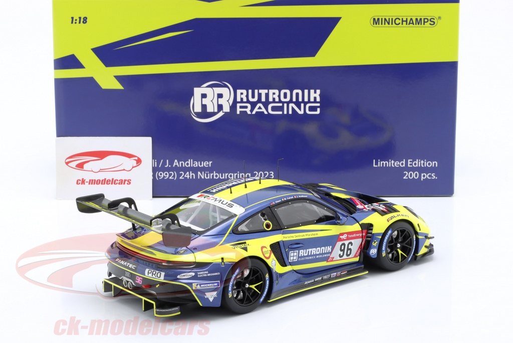 Minichamps 1:18 Porsche 911 GT3 R #96 5to 24h Nürburgring 2023 Rutronik ...