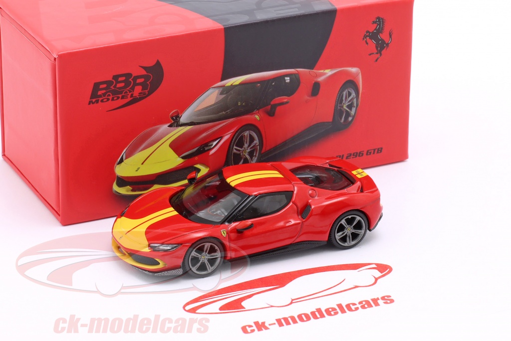 True Scale 1:64 Ferrari 296 GTB Assetto Fiorano year 2023 corsa red BBR ...