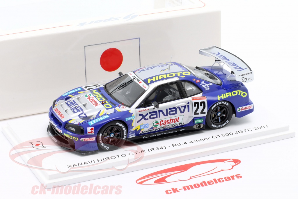 Spark 1:43 Nissan Skyline GT-R (R34) #22 勝者 JGTC Mt. Fuji 2001 Krumm ...
