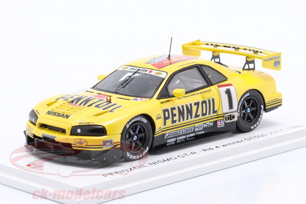 Spark 1:43 Nissan Skyline GT-R (R34) #1 Sieger JGTC Mine Circuit 1999 ...