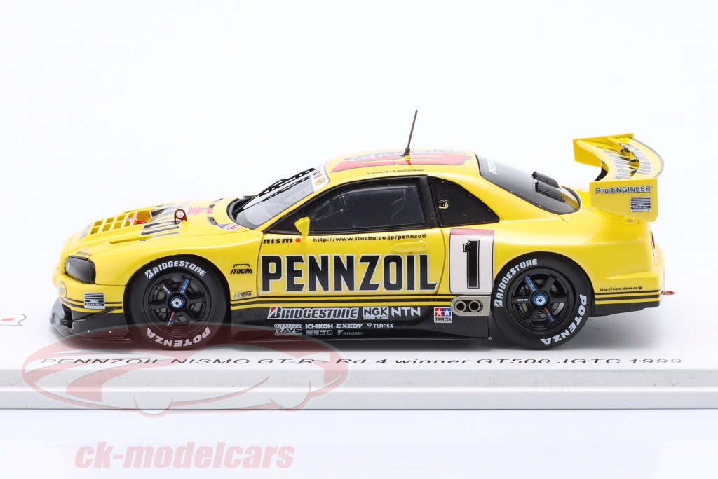 Spark 1:43 Nissan Skyline GT-R (R34) #1 Sieger JGTC Mine Circuit 1999 ...