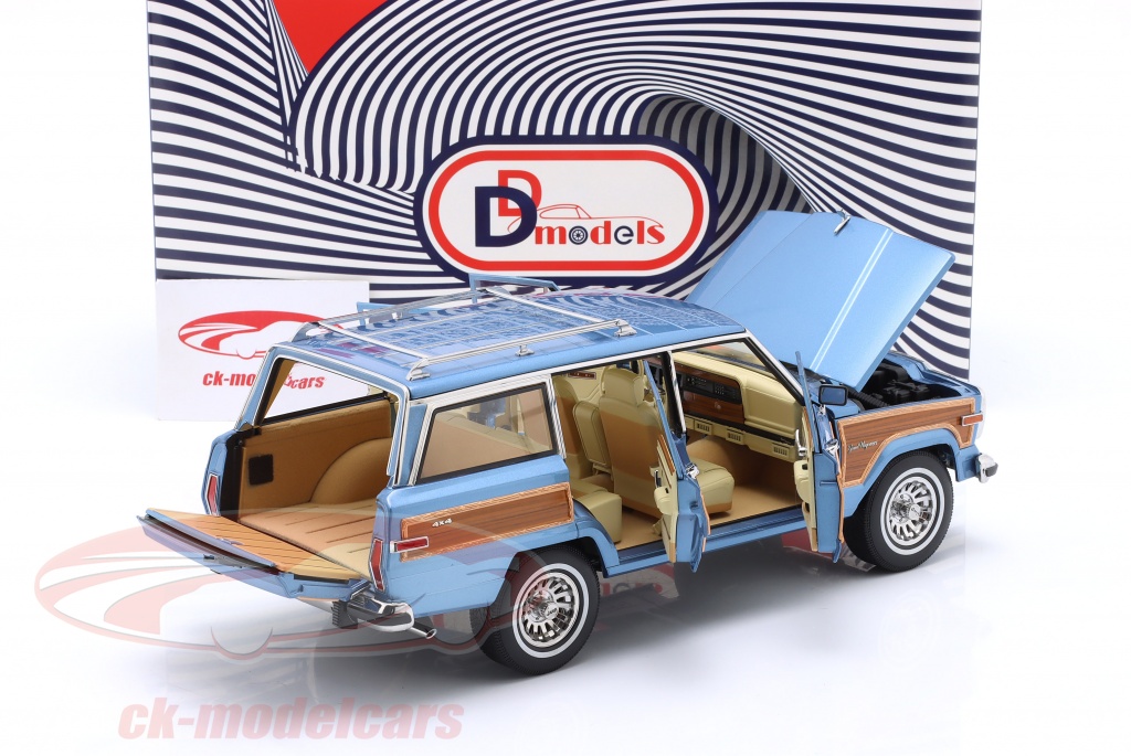 DD-Models 1:18 Jeep Grand Wagoneer 建設年 1989 水色 / 木の外観 DC00101 モデル 車 ...