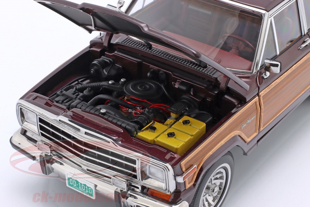 DD-Models 1:18 Jeep Grand Wagoneer year 1989 dark red / wood look ...