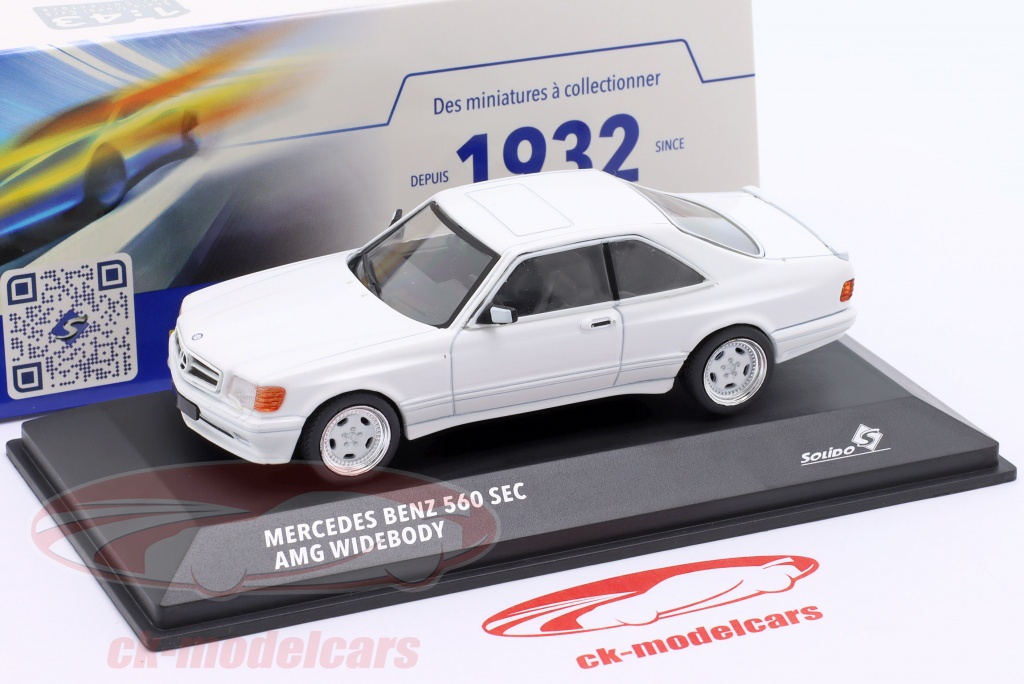 Solido 1:43 Mercedes-Benz 560 SEC AMG Wide Body year 1990 white ...