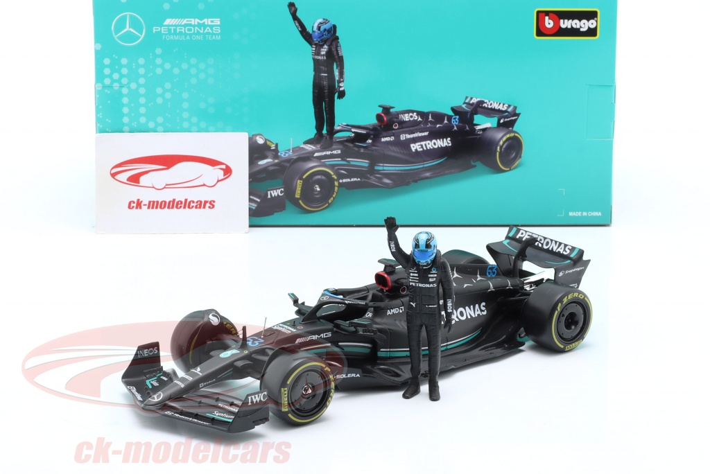 Bburago 1:24 George Russell Mercedes-AMG F1 W14 #63 Formula 1 2023 with ...