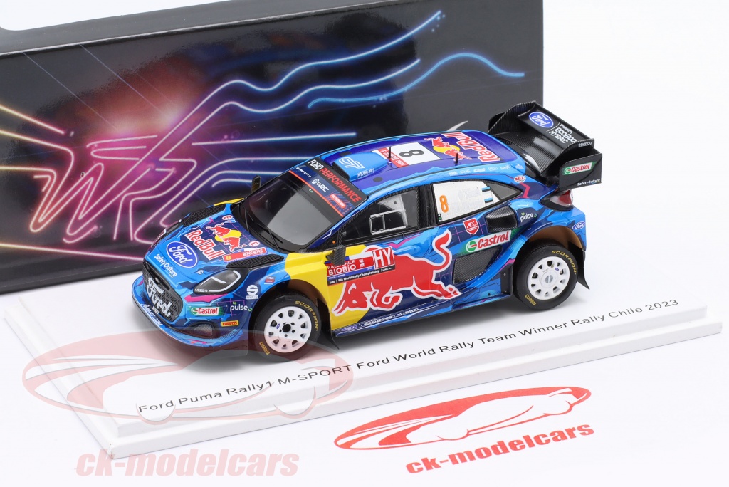 Spark 1:43 Ford Puma Rally1 #8 Sieger Chile Rallye 2023 Tänak, Järveoja ...