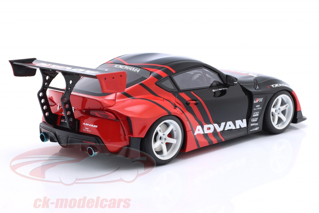 GT-SPIRIT 1:18 Toyota Supra GR Advan 2020 noir / rouge GT889 modèle voiture GT889 9580010312177