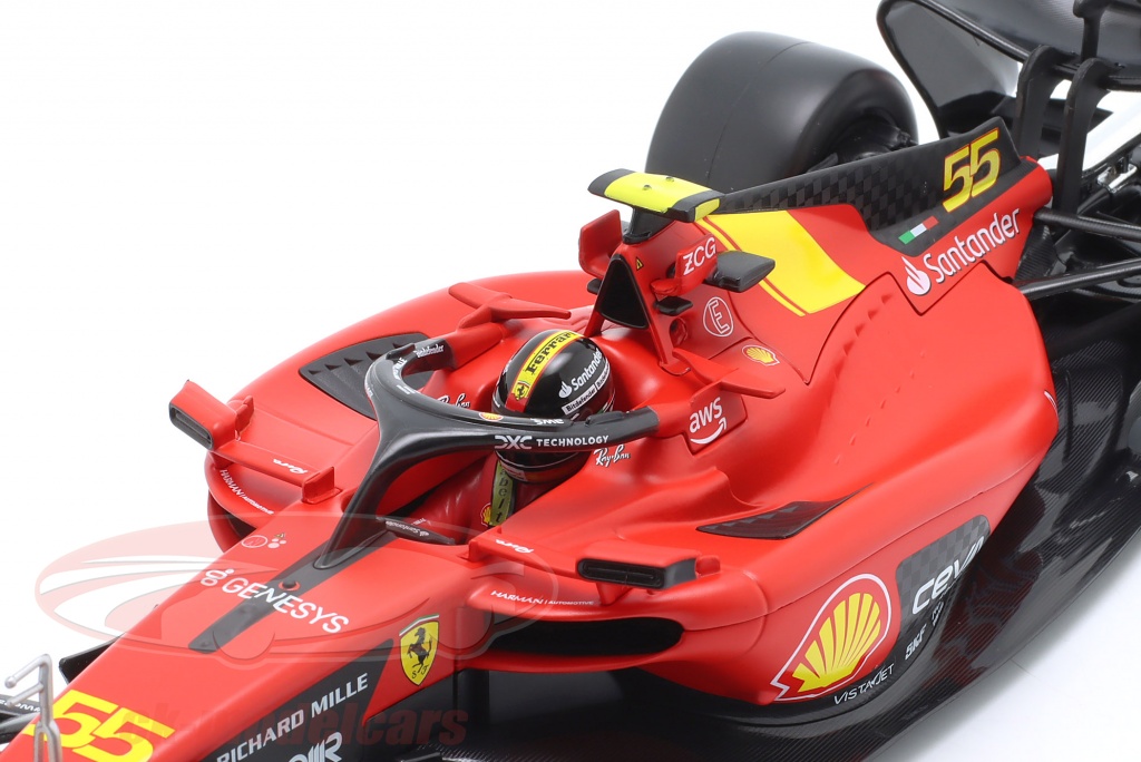 Bburago 1:18 Carlos Sainz Jr. Ferrari SF-23 #55 3° Italiano GP formula ...