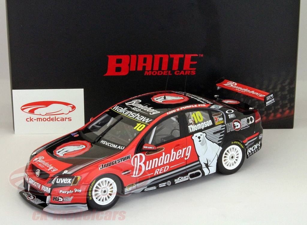Biante 1:18 Holden VE Commodore #10 Bundaberg Red Racing 2010 Thompson ...