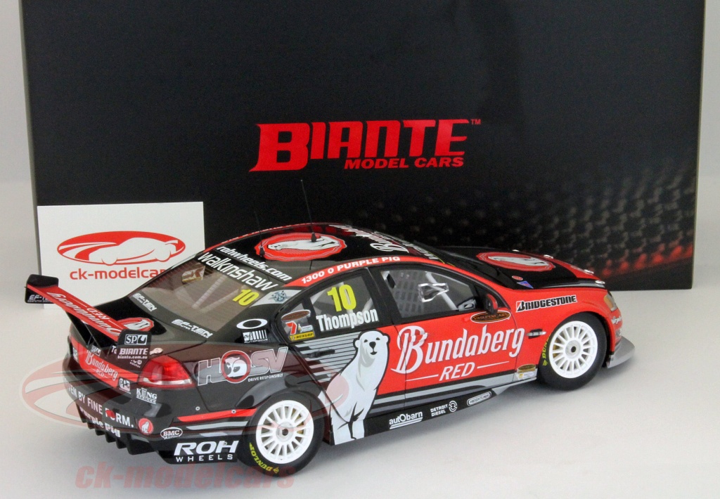 Biante 1:18 Holden VE Commodore #10 Bundaberg Red Racing 2010 Thompson ...