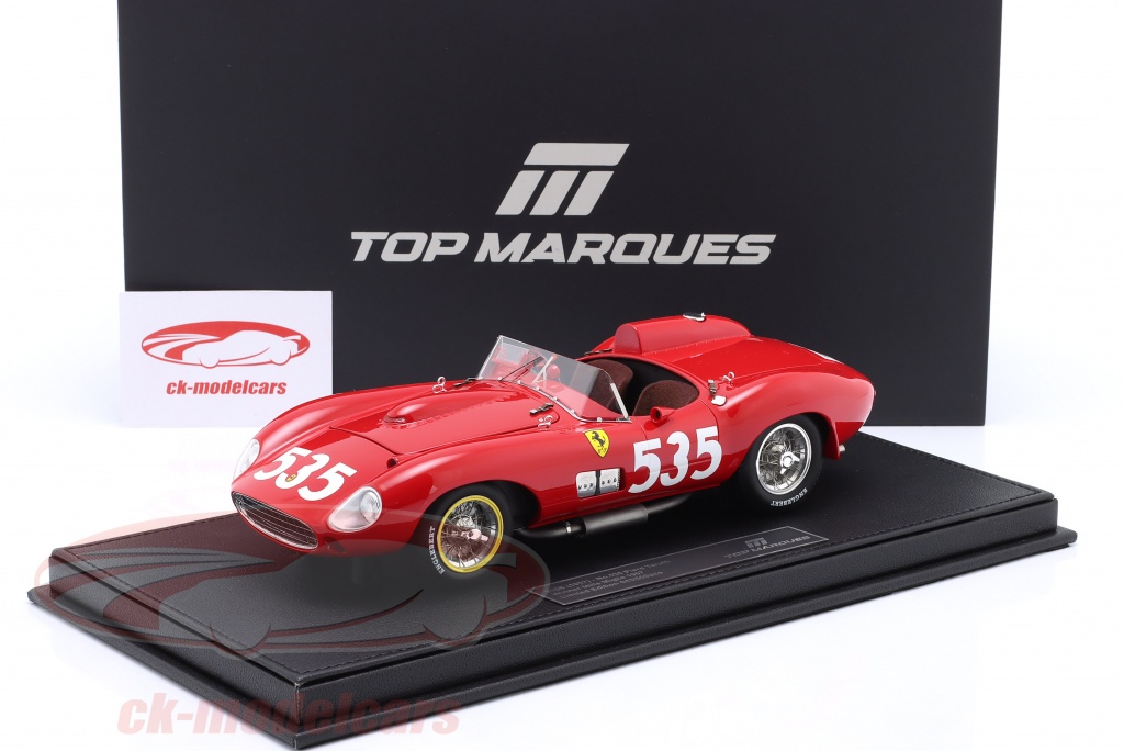 TopMarques 1:18 Ferrari 315S #535 ganhador Mille Miglia 1957 Piero Taruffi TOP127B modelo carro ...