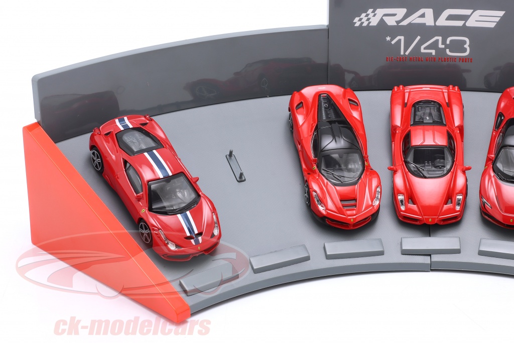 Bburago 1:43 7-Car Set Ferrari red FERRARISET-01 model car FERRARISET ...