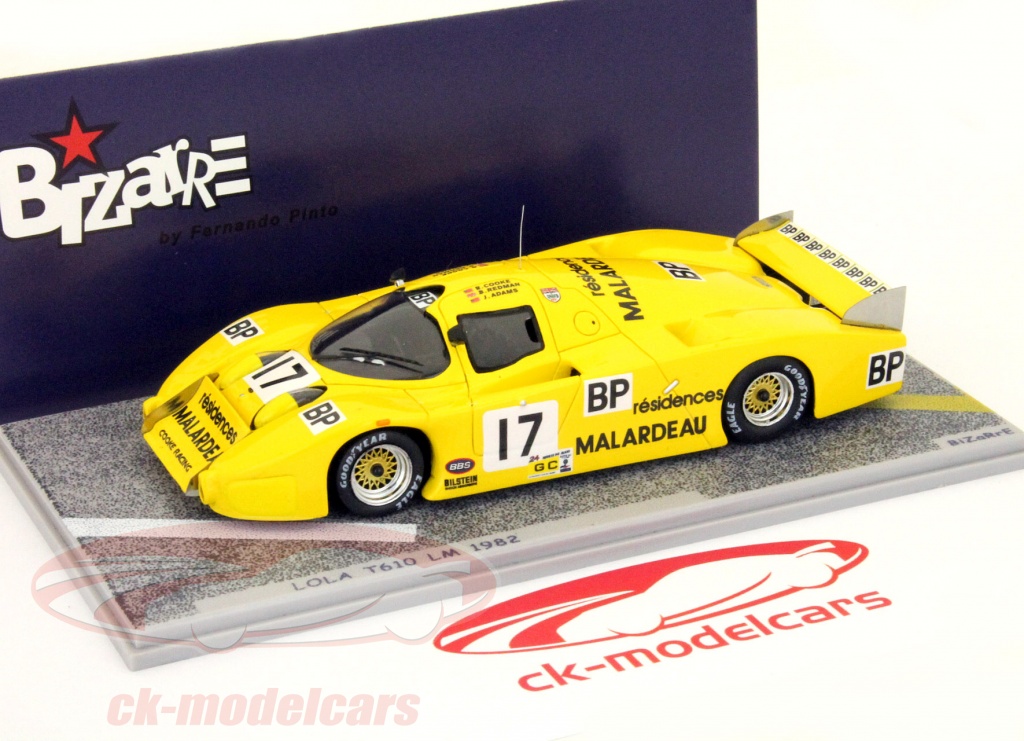 Spark 1:43 Lola T610 24h LeMans 1982 Cooke, Redman, Adams Bizarre BZ357 ...