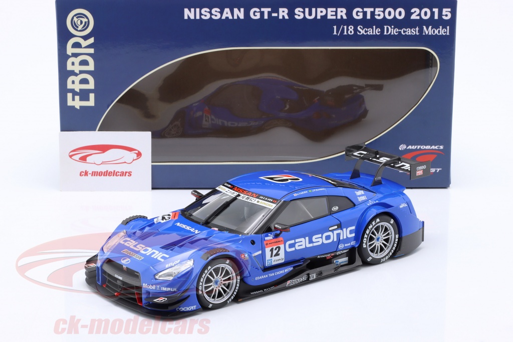 Ebbro 1:18 Nissan GT-R GT500 #12 Super GT Series Okayama 2015 Yasuda, Oliveira 81023 model car ...
