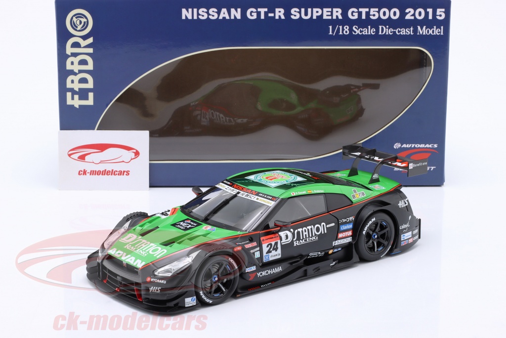 Ebbro 1:18 Nissan GT-R GT500 #24 Super GT Series Okayama 2015 Sasaki, Ordonez 81025 model car ...