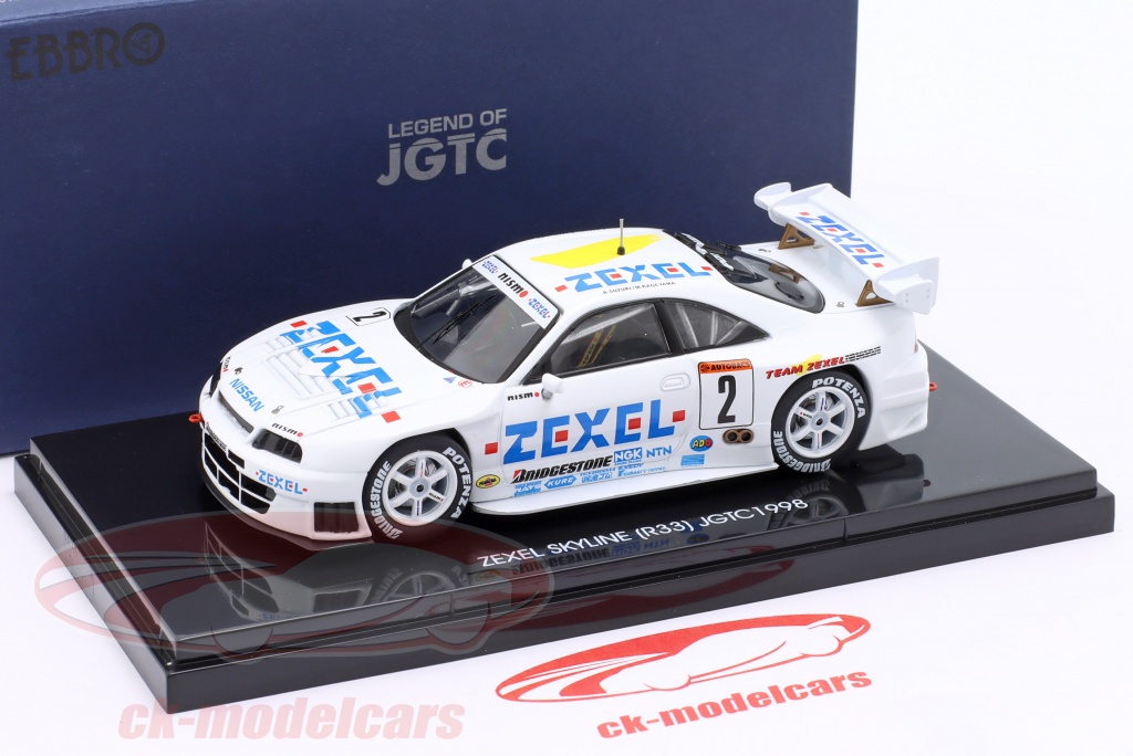 Ebbro 1:43 Nissan Skyline GT-R (R33) #2 JGTC 1998 Kageyama, Suzuki, de la Rosa 44193 model car ...