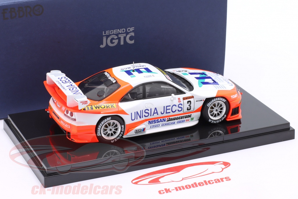 Ebbro 1:43 Nissan Skyline GT-R #3 JGTC 1998 Hasemi, Tanaka 44194 model car 44194 4526175441944
