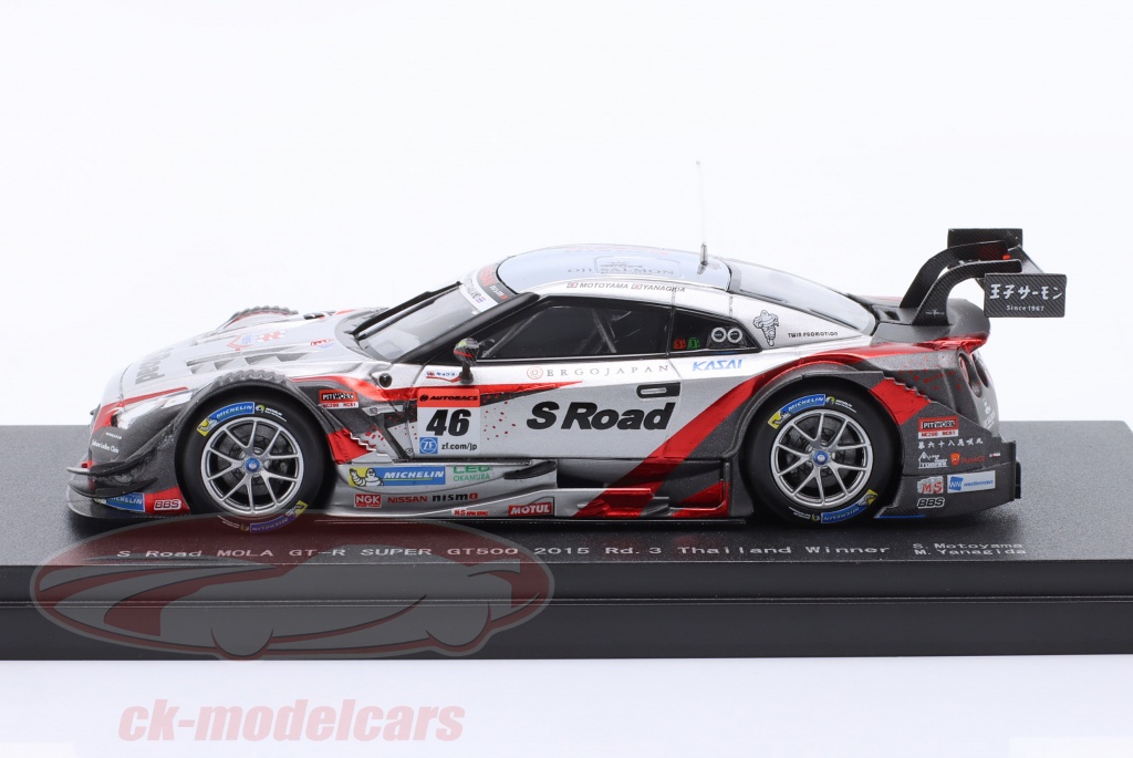Ebbro 1:43 Nissan GT-R GT500 #46 Sieger Super GT Serie Thailand 2015 Motoyama, Yanagida 45262 ...
