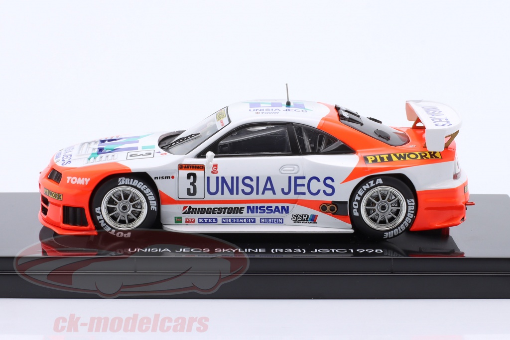 Ebbro 1:43 Nissan Skyline GT-R (R33) #3 JGTC 1998 Hasemi, Tanaka 44255 ...