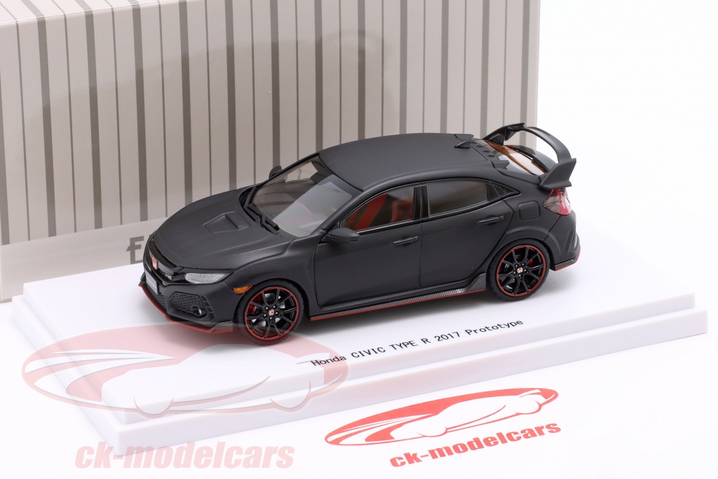Ebbro 1:43 Honda Civic Type R Prototyp 2017 mattschwarz 45576 ...