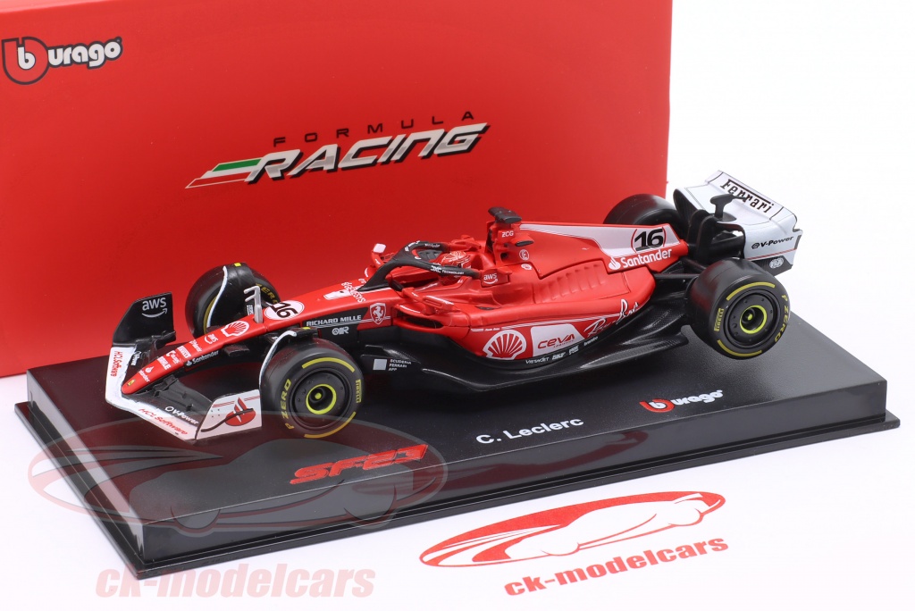 Bburago 1:43 Charles Leclerc Ferrari SF23 #16 2nd Las Vegas GP formula 1 2023 18-36835LASVEGAS ...