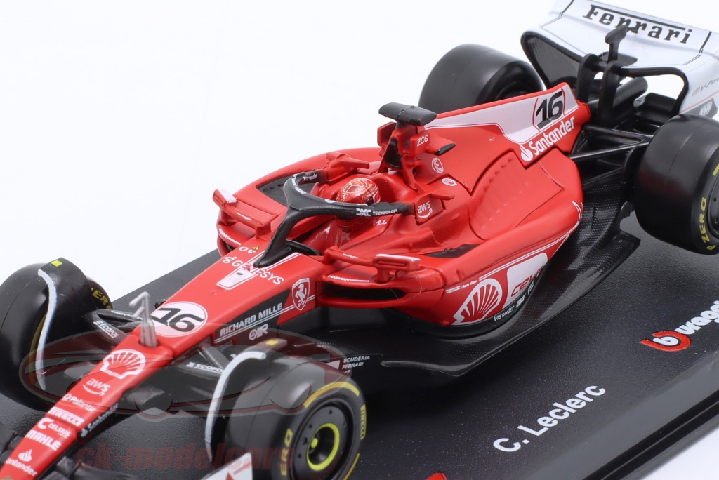 Bburago 1:43 Charles Leclerc Ferrari SF23 #16 2nd Las Vegas GP formula 1 2023 18-36835LASVEGAS ...