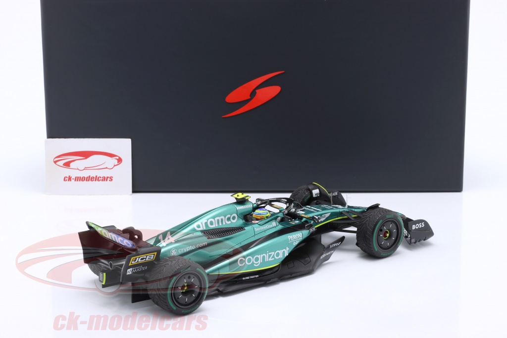 Spark 1:18 Fernando Alonso Aston Martin AMR23 #14 2nd Monaco GP formula 1 2023 18S900 model car ...