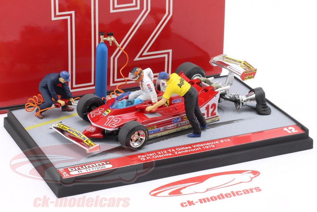 Brumm 1:43 G. Villeneuve Ferrari 312T4 #12 Pitstop Dutch GP Formula 1 ...