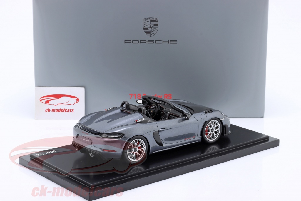 Spark 1:18 Porsche 718 (982) Spyder RS 2024 vanadiumgrau / Limitierung #008 WAP0212160RSPY Limit ...