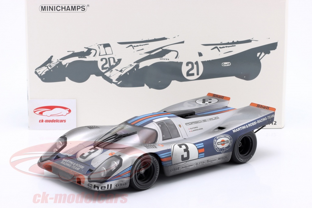 Minichamps 1:12 Porsche 917K #3 Победитель 12h Sebring 1971 Dirty Version CK47996 модель ...