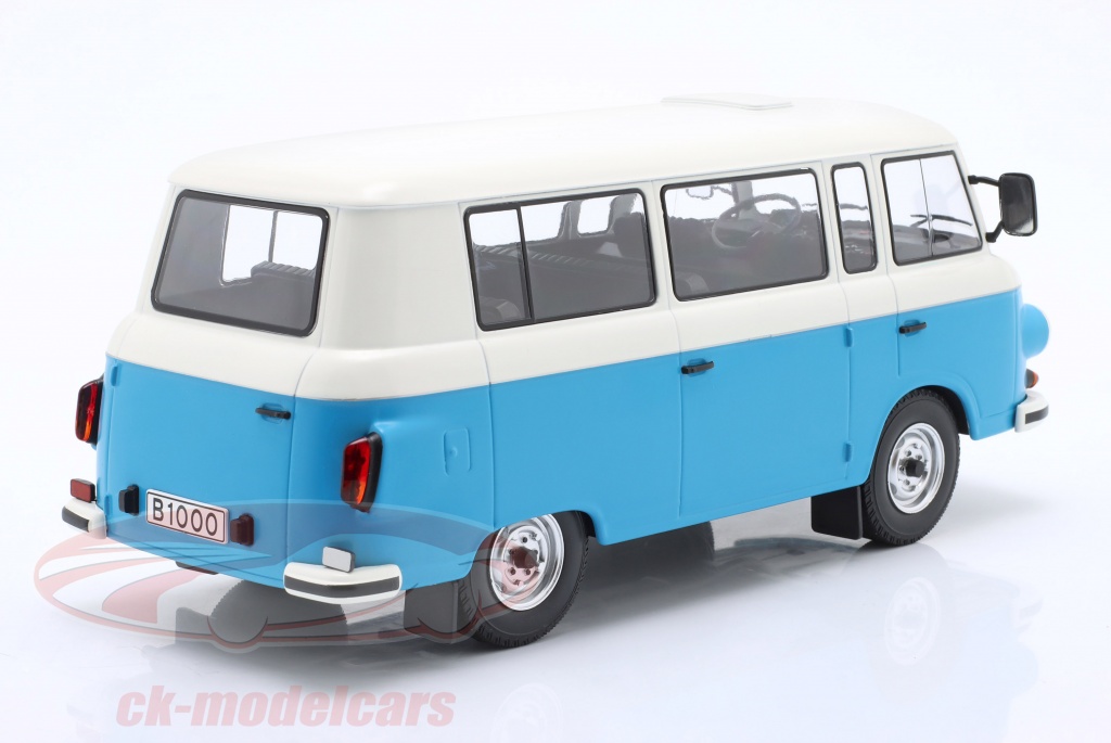 Barkas B 1000 microbús Año de construcción 1965 azul / blanco 1:18 ...