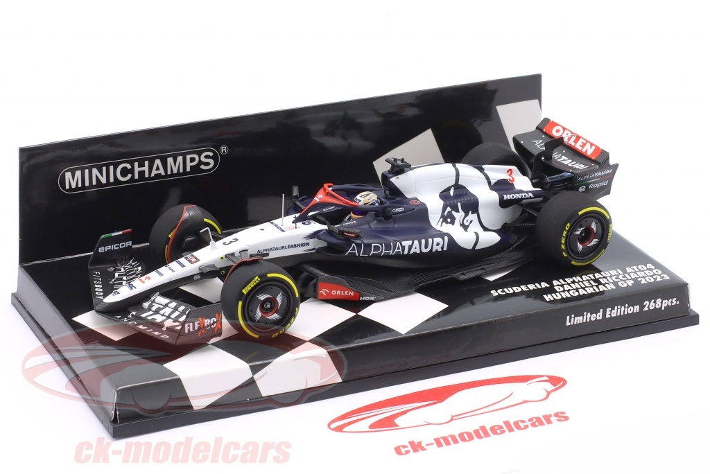 Minichamps 1:43 Daniel Ricciardo Alpha Tauri AT04 #3 Hungary GP Formula ...