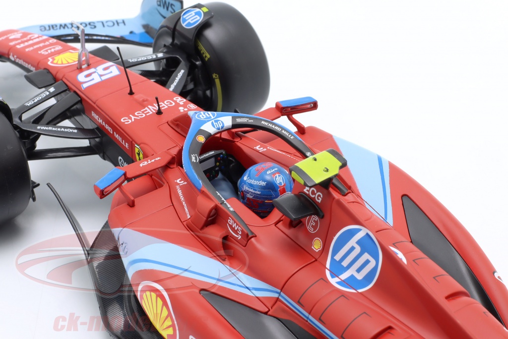 Bburago 1:18 Carlos Sainz jr. Ferrari SF-24 #55 5th Miami GP Formula 1 ...