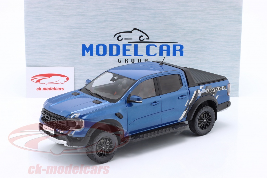 ModelCarGroup 1:18 Ford Raptor Pick-Up Year 2022 blue metallic ModelCar ...