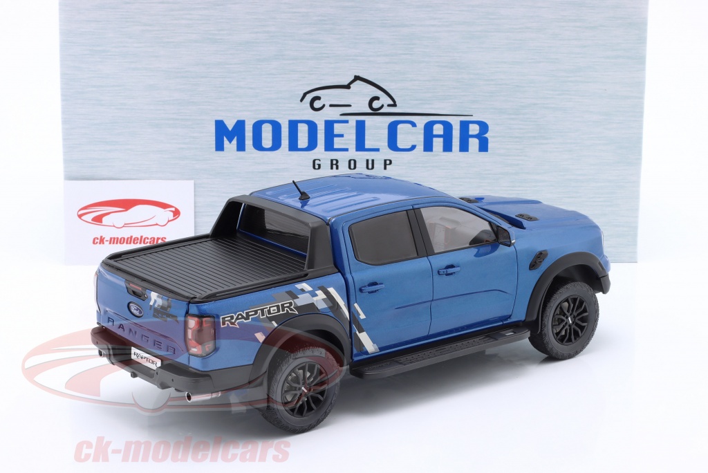 ModelCarGroup 1:18 Ford Raptor Pick-Up Year 2022 blue metallic ModelCar ...