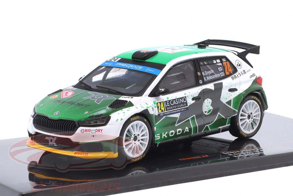 Ixo 1:43 Skoda Fabia RS Rally2 #24 Rallye Monte Carlo 2023 Gryazin ...