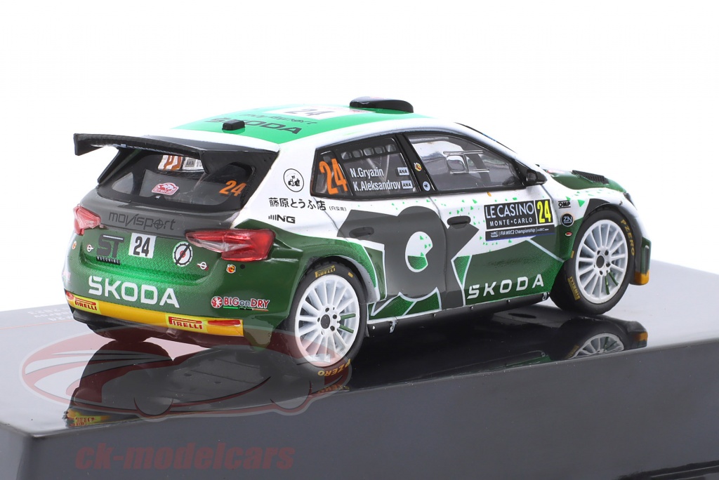 Ixo 1:43 Skoda Fabia RS Rally2 #24 Rallye Monte Carlo 2023 Gryazin ...