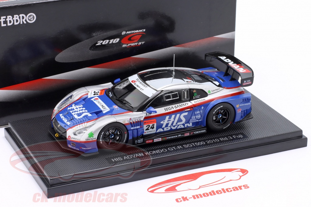 Ebbro 1:43 Nissan GT-R GT500 #24 Super GT Series Fuji 2010 de Oliveira, Yasuda 44444 model car ...