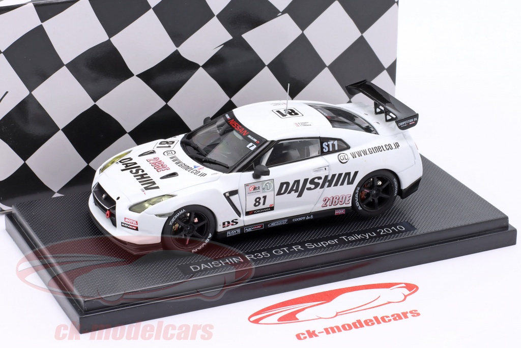 Ebbro 1:43 Nissan Daishin R35 GT-R #81 Super Taikyu 2010 Ohyagi, Aoki, Tanaka 44429 Modellauto ...