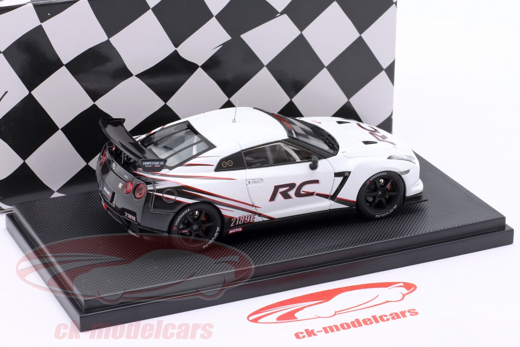 Ebbro 1:43 Nissan Nismo GT-R RC Año de construcción 2010 blanco / negro 44442 modelo coche 44442 ...