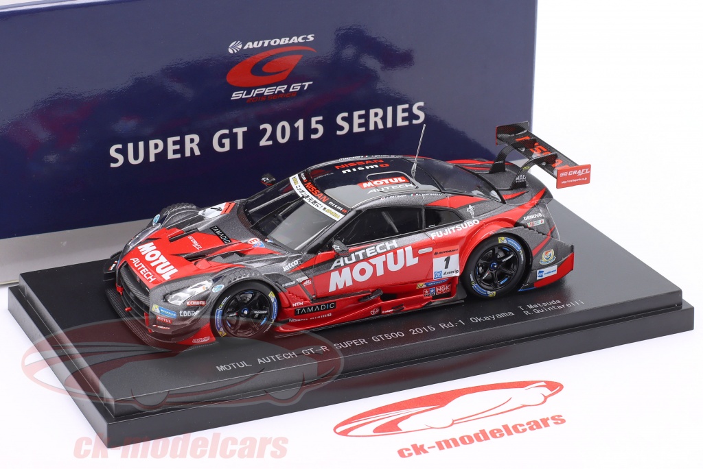Ebbro 1:43 Nissan GT-R GT500 #1 Super GT série Okayama Matsuda, Quintarelli 2015 45260 modèle ...