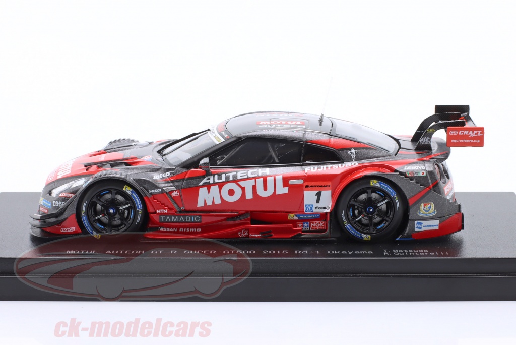 Ebbro 1:43 Nissan GT-R GT500 #1 Super GT série Okayama Matsuda, Quintarelli 2015 45260 modèle ...