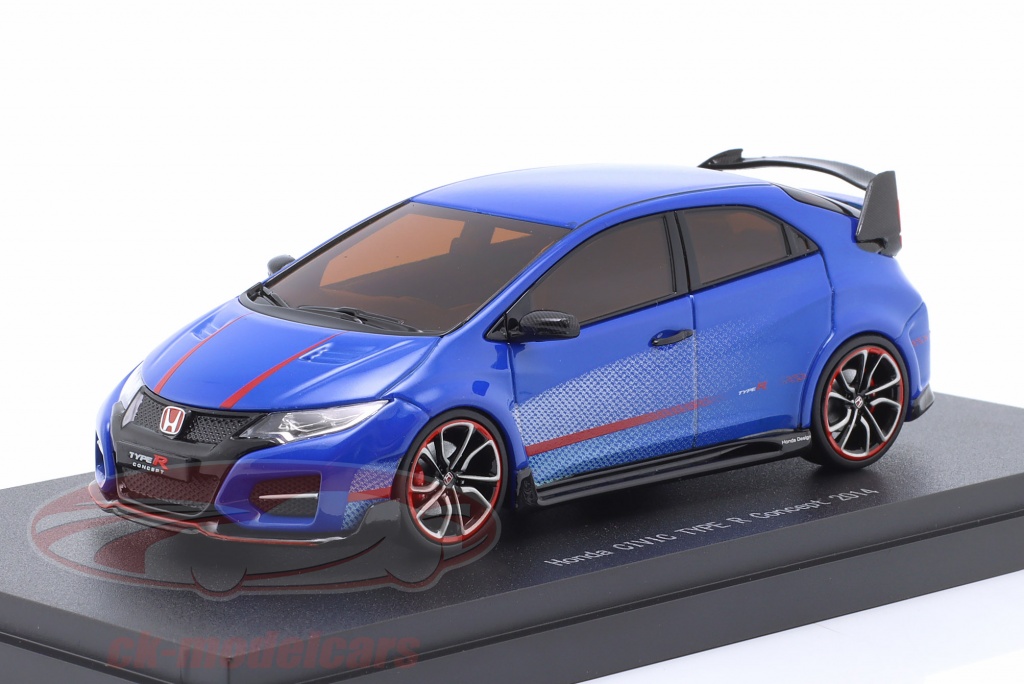 Ebbro 1:43 Honda Civic Type R Concept Car year 2014 blue 45235 model car 45235 4526175452353