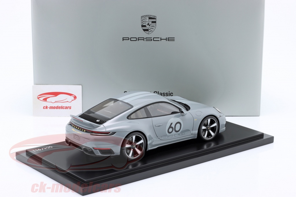 Spark 1:18 Porsche 911 (992) Sport Classic #60 gris deportivo metálico ...