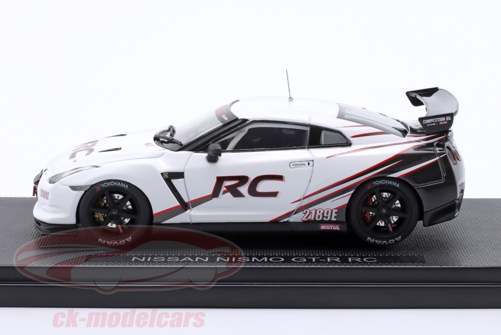 Ebbro 1:43 Nissan Nismo GT-R RC year 2010 white / black 44442 model car ...