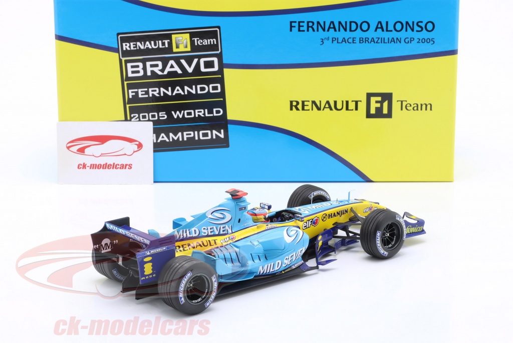 Minichamps 1:18 Fernando Alonso Renault R25 #5 3ème brésilien GP formule 1 Champion du monde ...