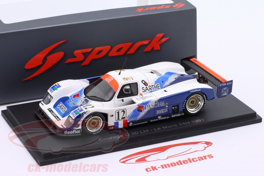 Spark 1:43 Courage C30LM #12 24h LeMans 1993 Yoshikawa, Moran, Gini ...