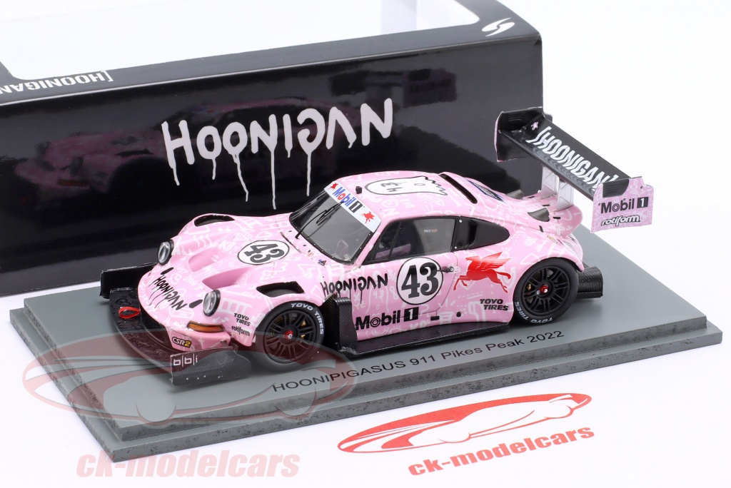 Spark 1:43 Porsche 911 Hoonipigasus #43 Pikes Peak 2022 Ken Block S7789 模型 汽车 S7789 9580006977892