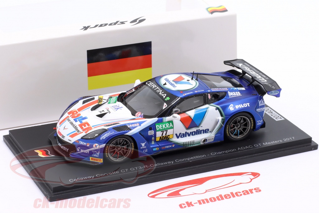 Spark 1:43 Corvette C7 GT3-R #77 Champion ADAC GT Masters 2017 Gounon ...